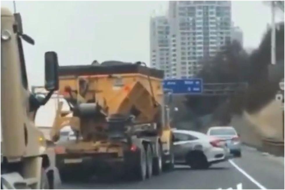 Video of Salting/Sanding Truck Dragging Car - Further Explanation ...