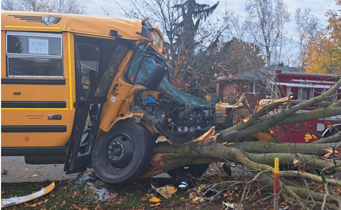 School Bus Tree Impact In Stratford Ontario | Gorski Consulting